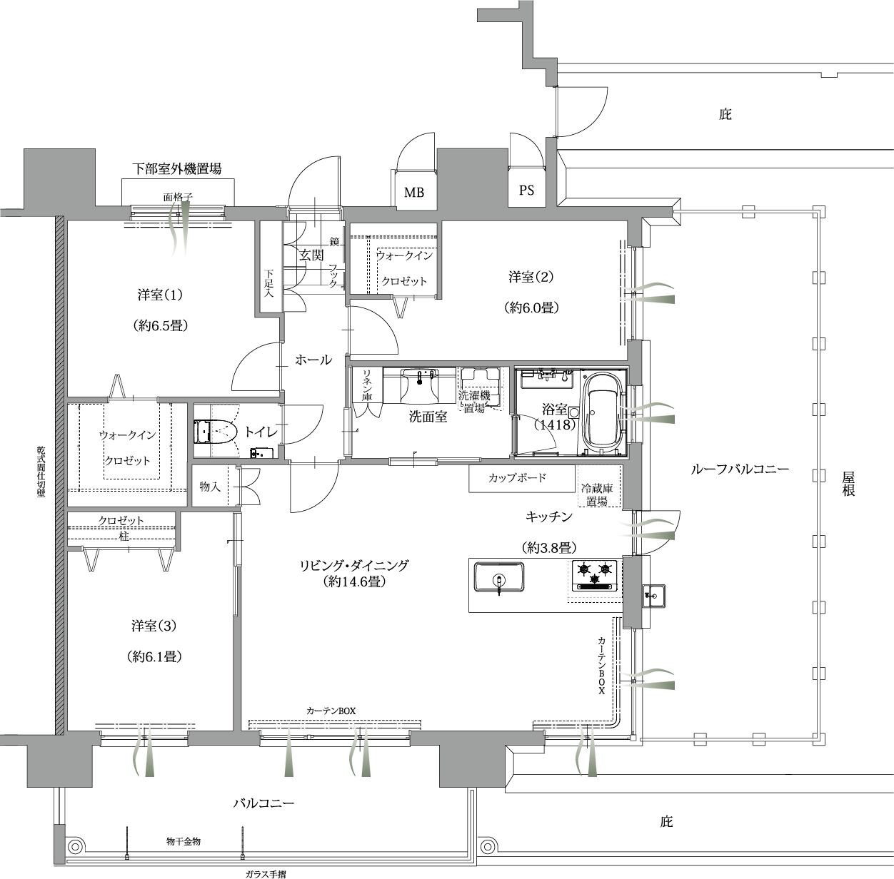 3LDKのマンションで人気の間取りは？特徴から選ぶ最高の間取り｜【公式】エンクレストガーデン福岡｜福岡市中央区小笹の新築分譲マンション |えんホールディングス
